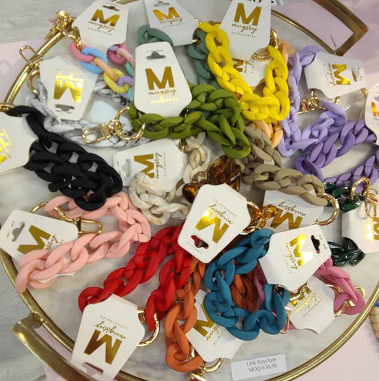 Acrylic Matte Chain Link Keychain - Multiple Colors – The Rise Boutique